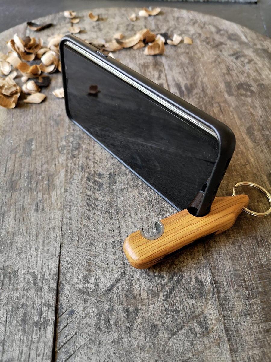 Phone Stand Bottle Opener – Whiskey Wood Craft
